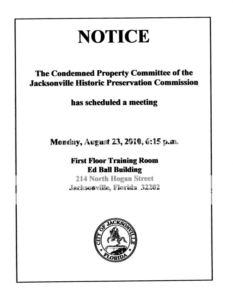 Subcommitte on Condemned Properties -- HPC tackling the issue!